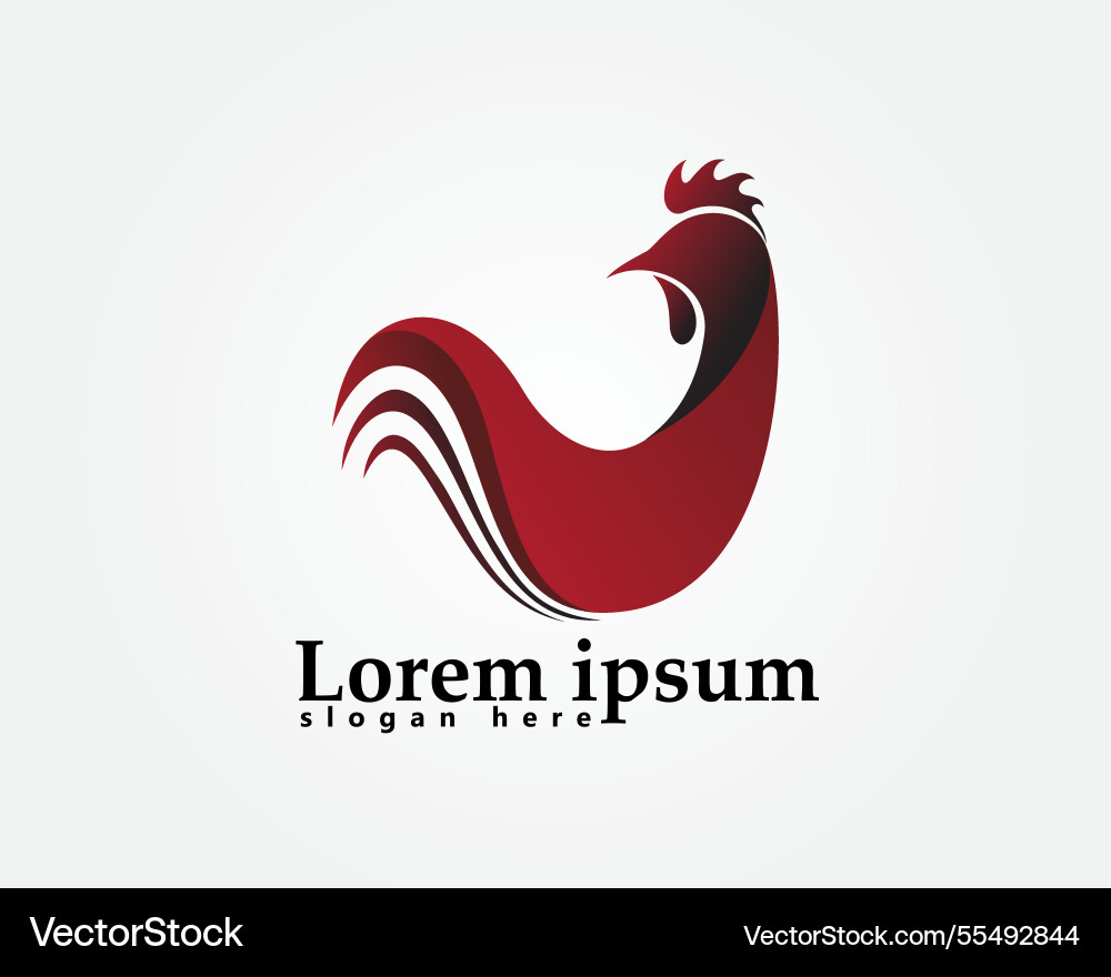 Creative animal logo abstract chicken image Vector Image