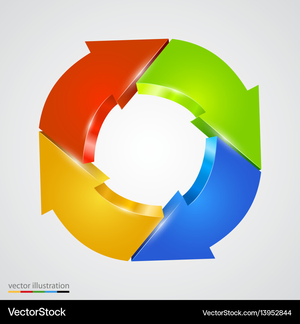 Creative arrows circle refresh sign Royalty Free Vector