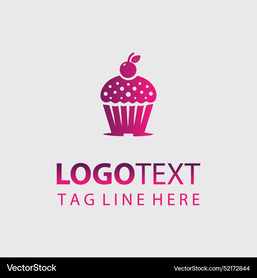 Cup cake logo Royalty Free Vector Image - VectorStock