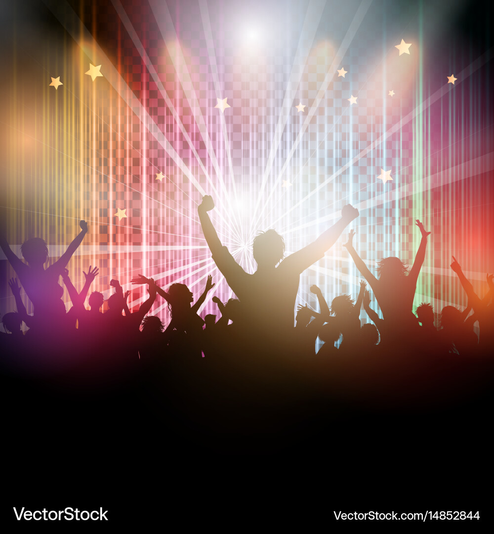 Disco crowd background Royalty Free Vector Image
