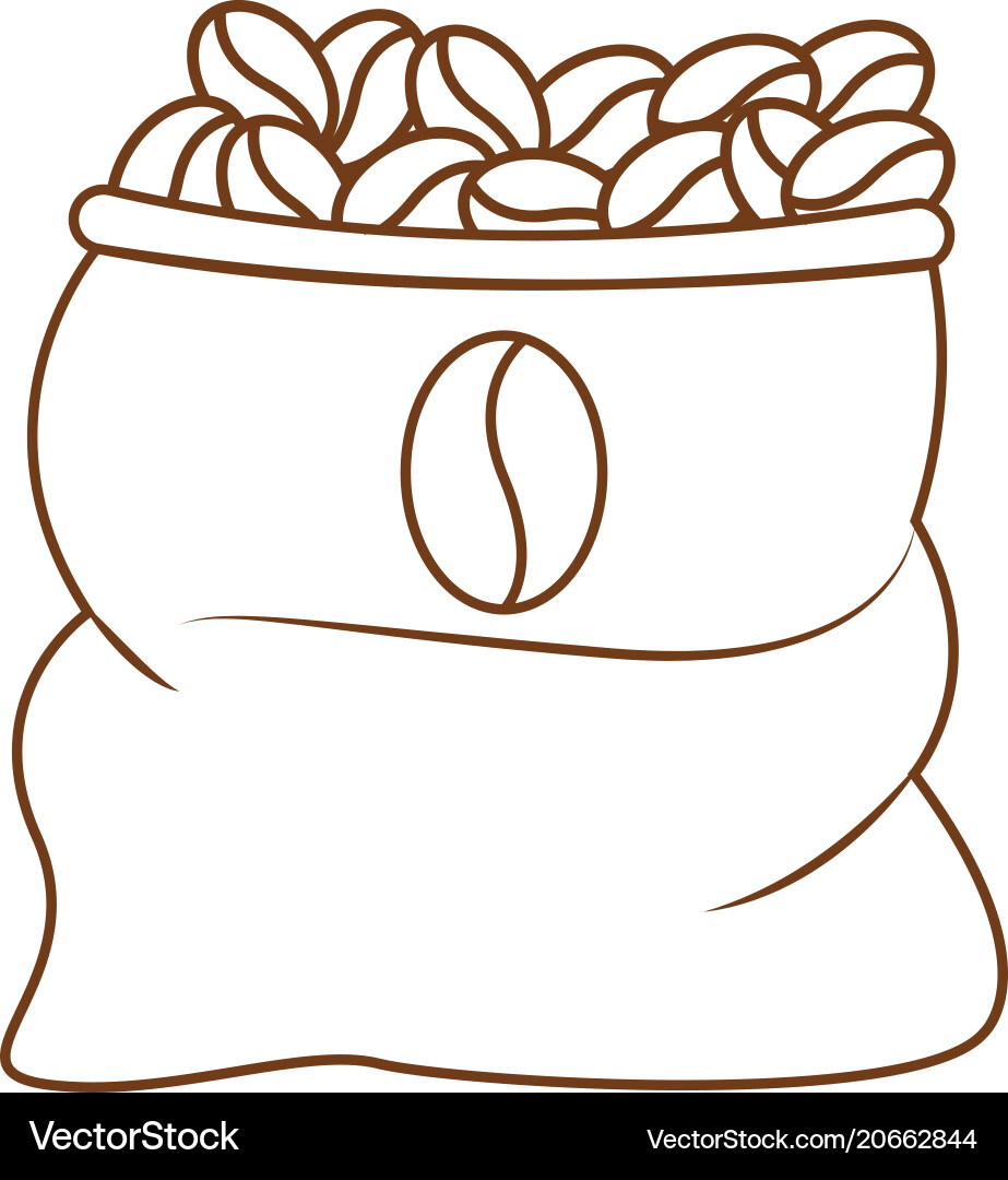 Outline coffee symbol Royalty Free Vector Image