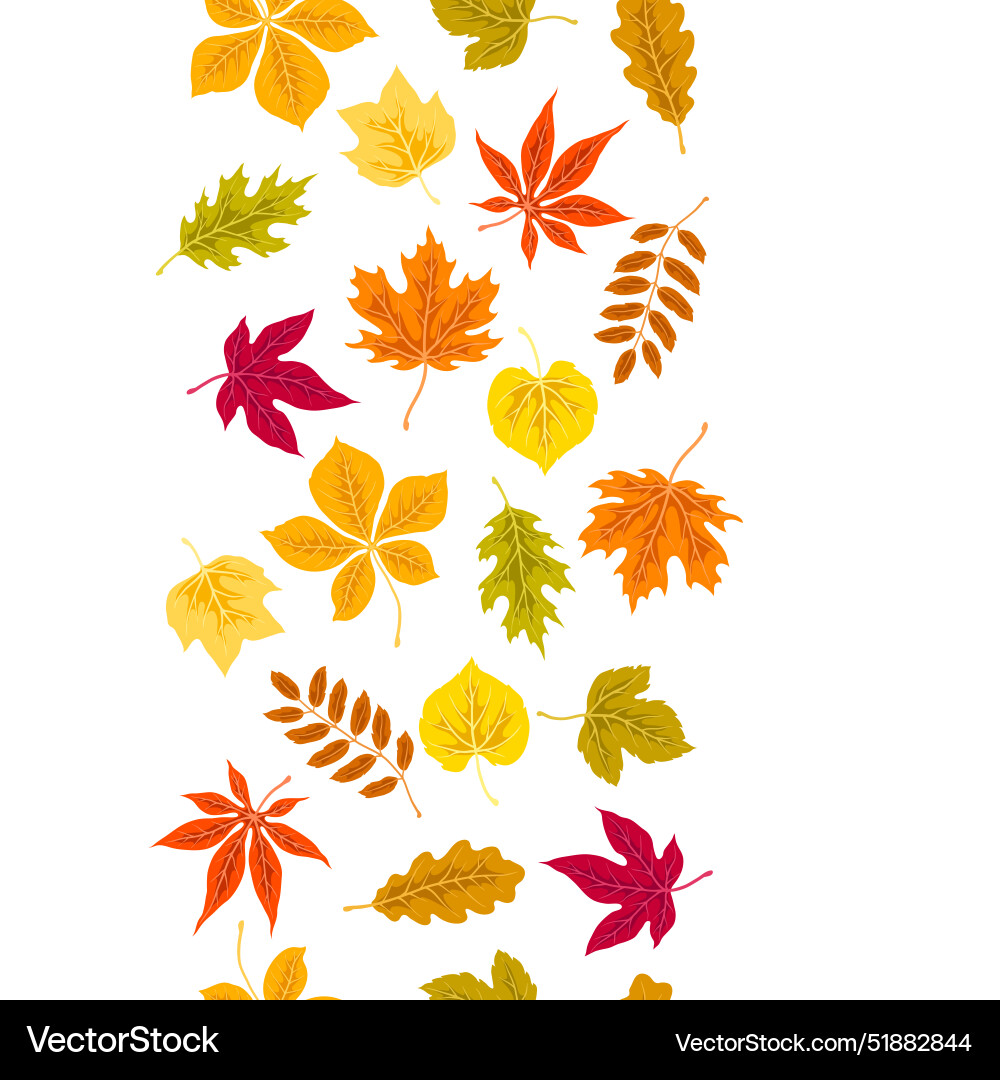Pattern with autumn leaves background Royalty Free Vector