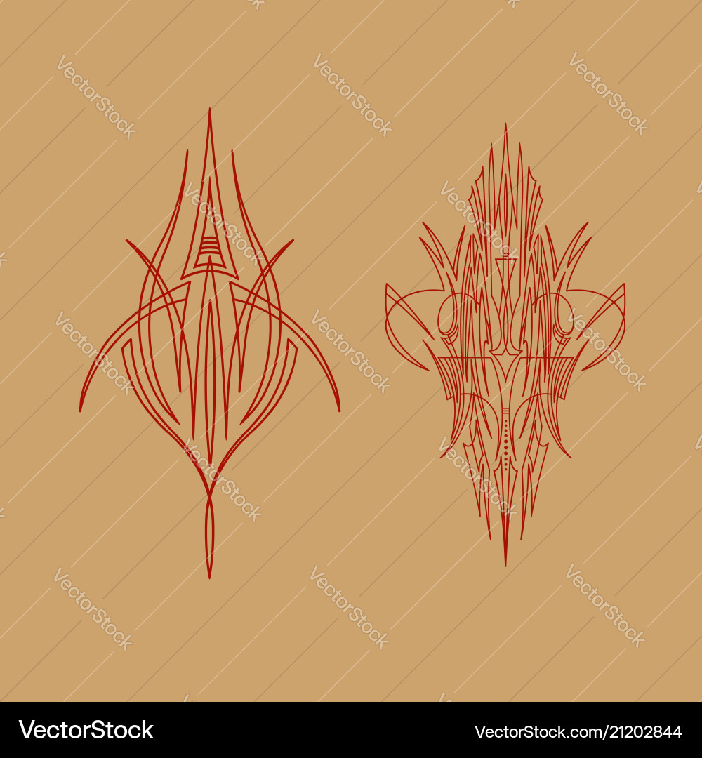 Pinstripe graphics car racing vehicle Royalty Free Vector