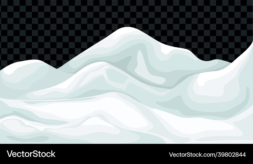 Snowdrift transparent background Royalty Free Vector Image