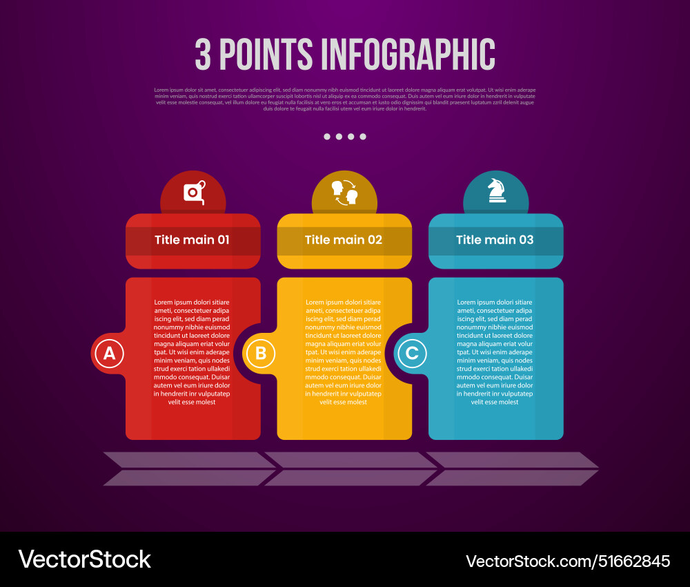3 points or step process infographic Royalty Free Vector 3 points or step process infographic Royalty Free Vector