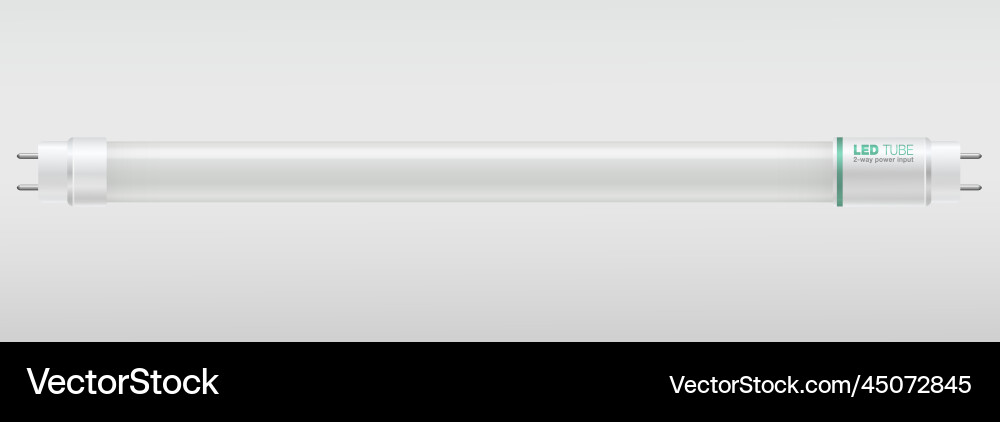 Led tube front view Royalty Free Vector Image - VectorStock