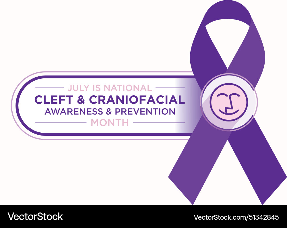 National cleft and craniofacial awareness Vector Image