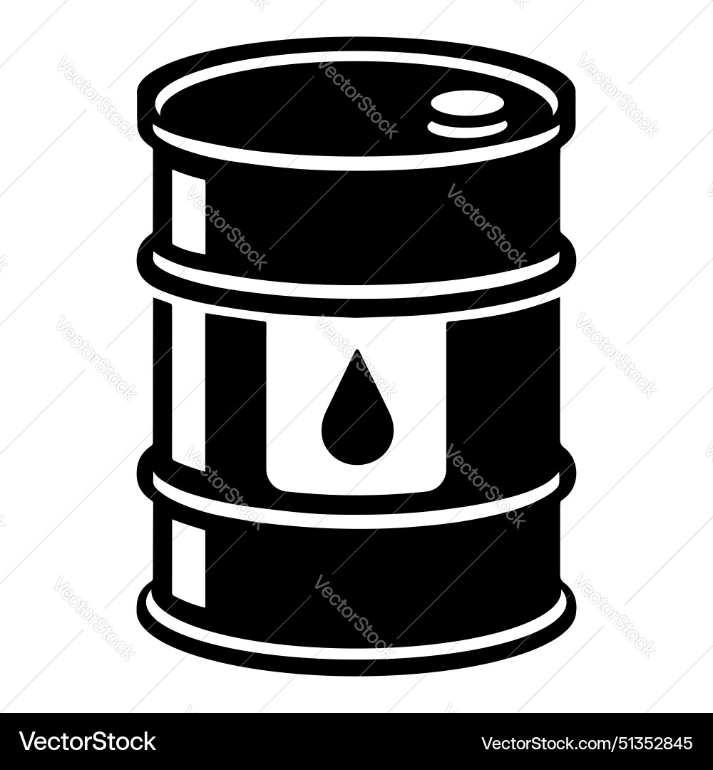 Oil barrel container icon symbol Royalty Free Vector Image