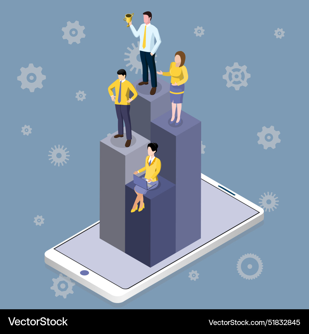 Remote work disadvantages isolated cartoon concept