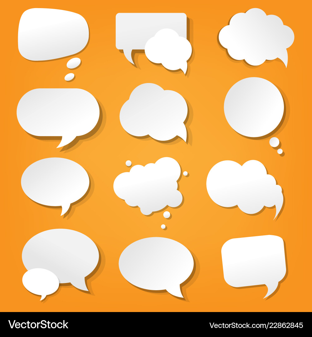 Speech Bubbles Collection Royalty Free Vector Image