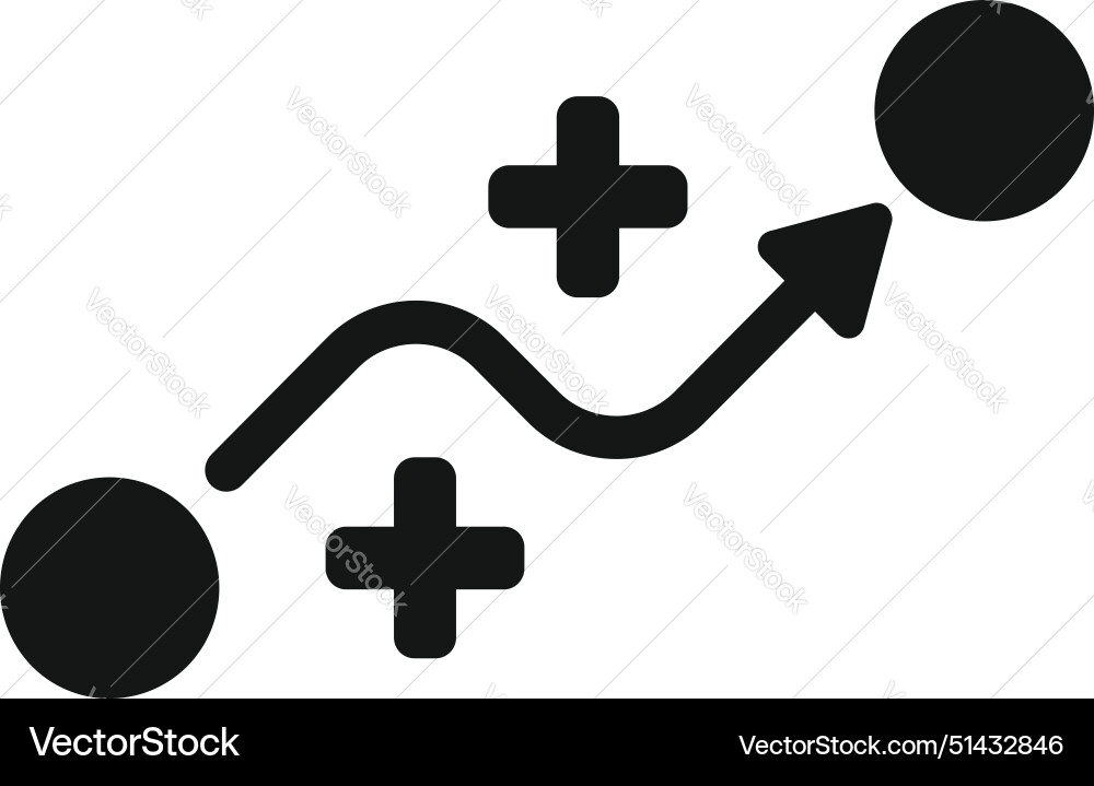Abstract positive growth chart icon Royalty Free Vector