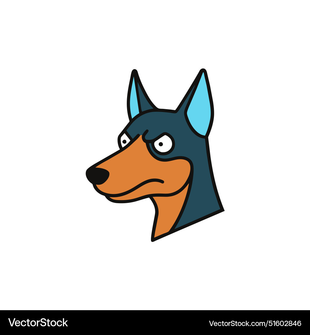 Australian kelpie dog angry icon Royalty Free Vector Image