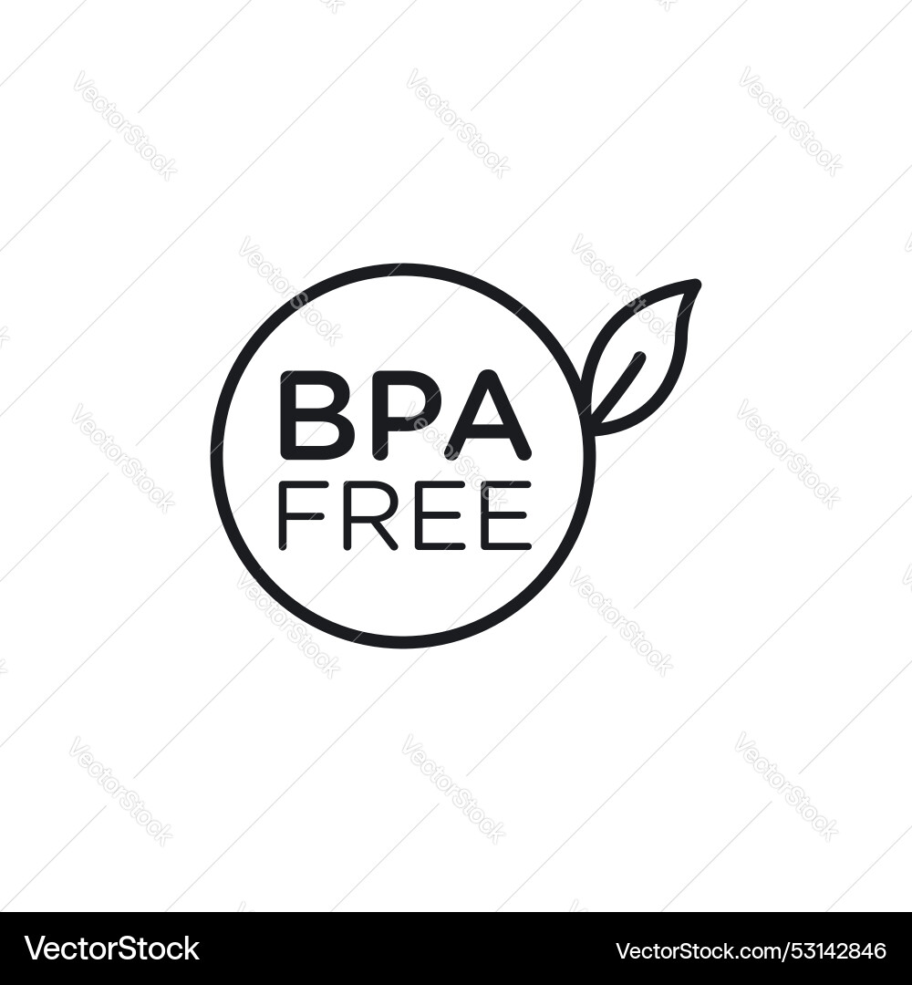 Bpa free icon symbol on white background Vector Image