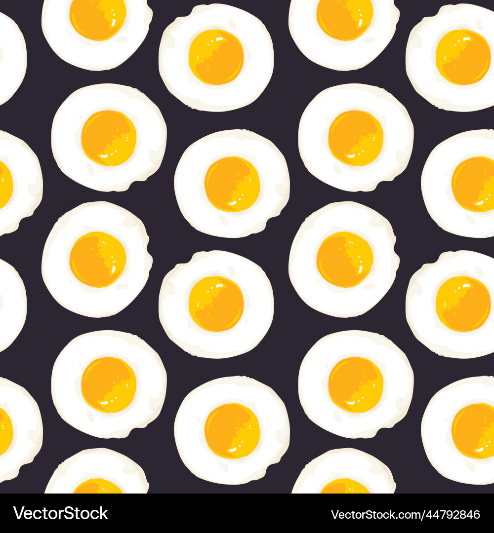 Breakfast Eggs Seamless Pattern Royalty Free Vector Image