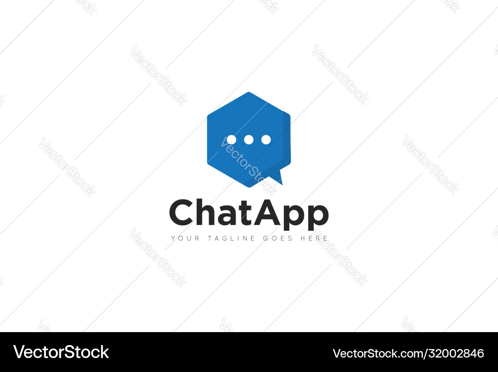 Chat logo and icon Royalty Free Vector Image - VectorStock