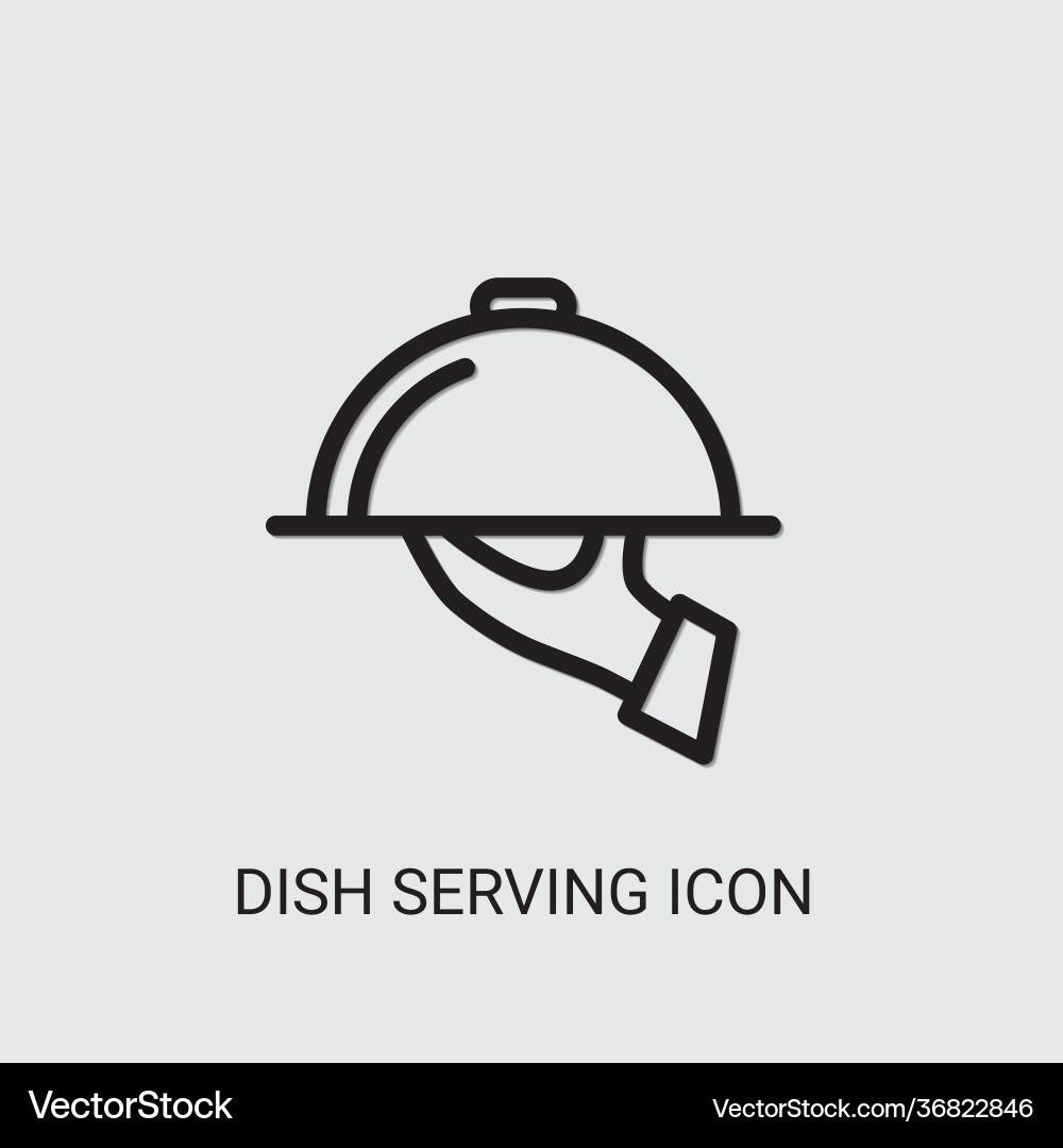Dish serving icon Royalty Free Vector Image - VectorStock