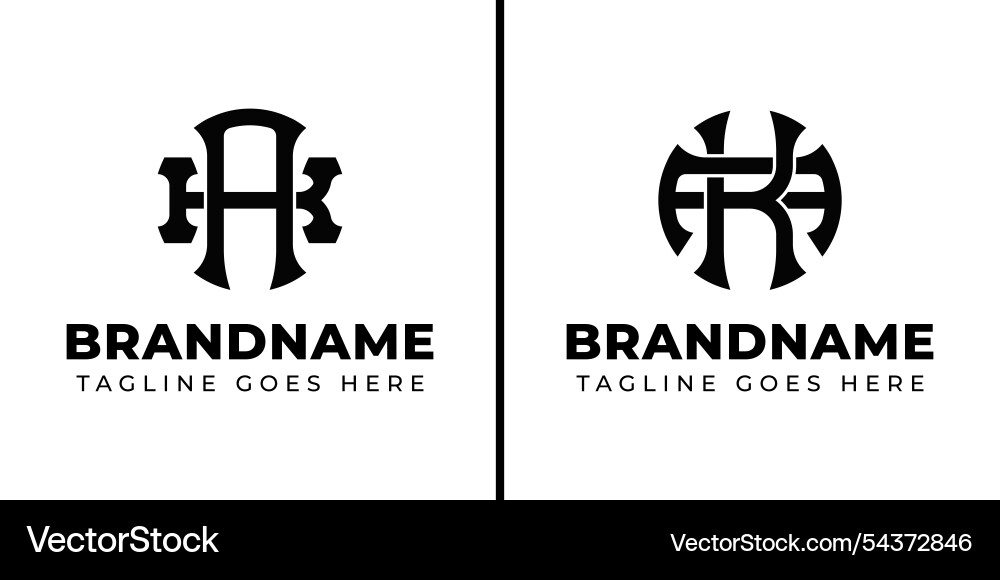 Letters ak and ka monogram logo suitable for Vector Image