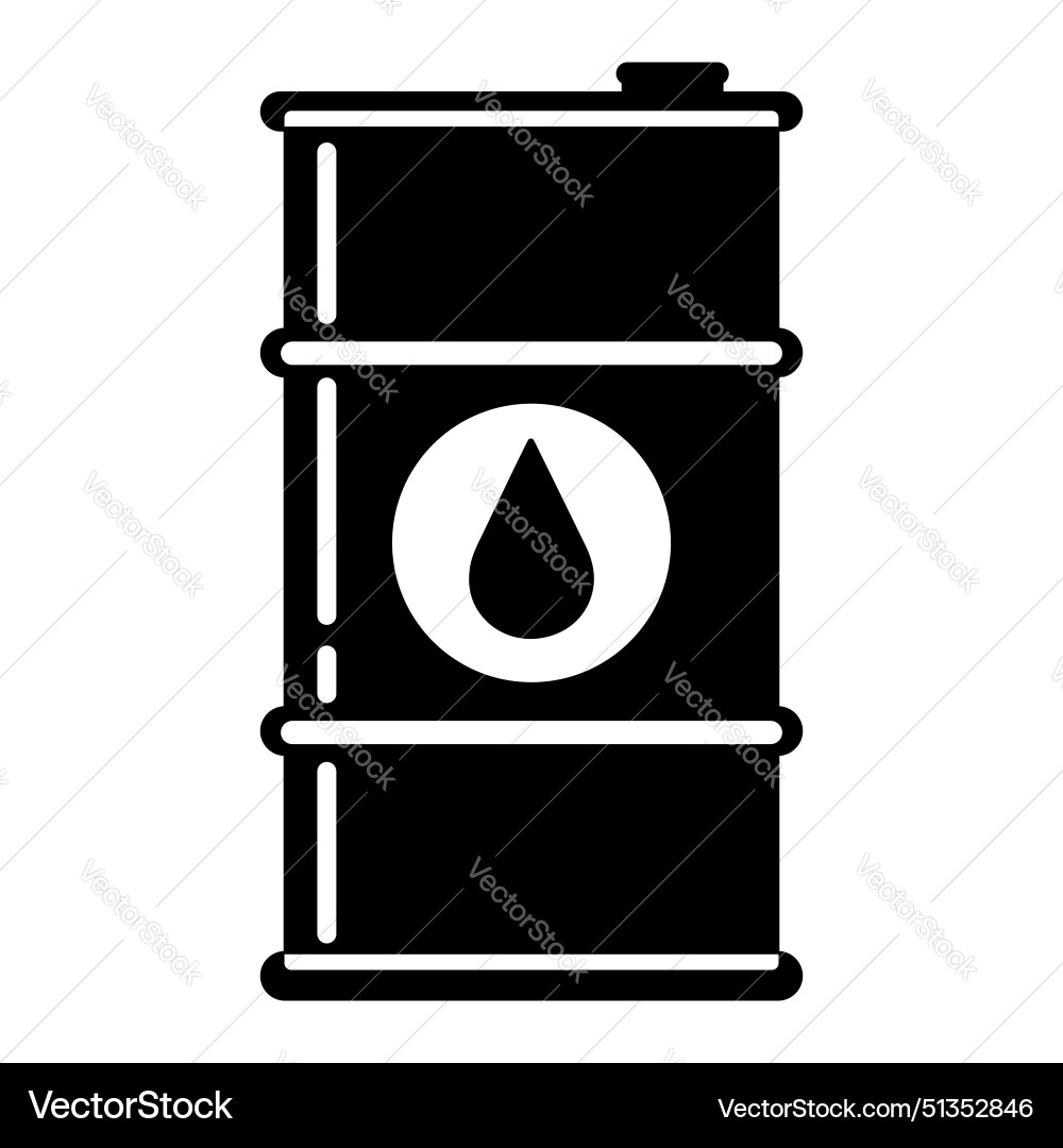 Oil barrel container icon symbol Royalty Free Vector Image