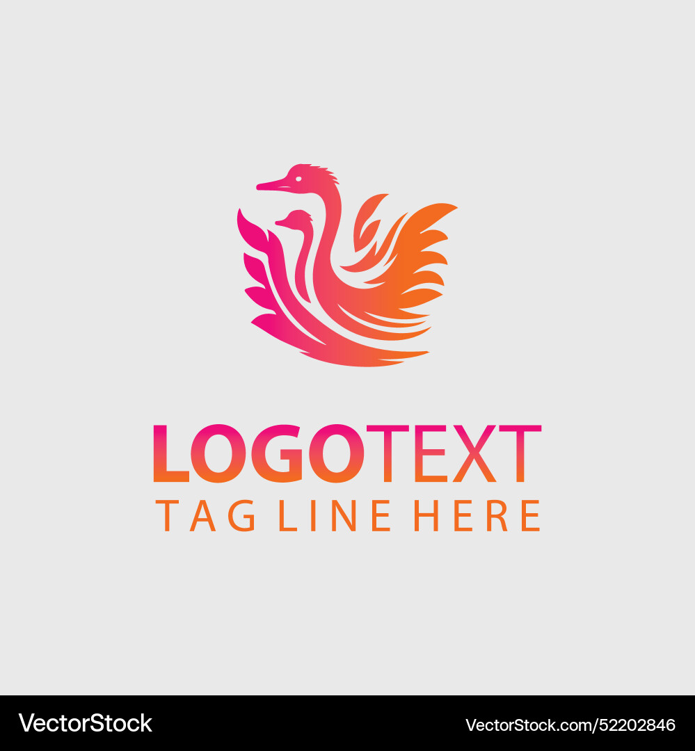 Ostrich logo Royalty Free Vector Image - VectorStock