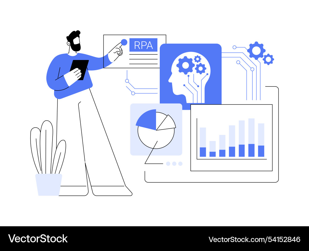 Robotic process automation isolated cartoon Vector Image
