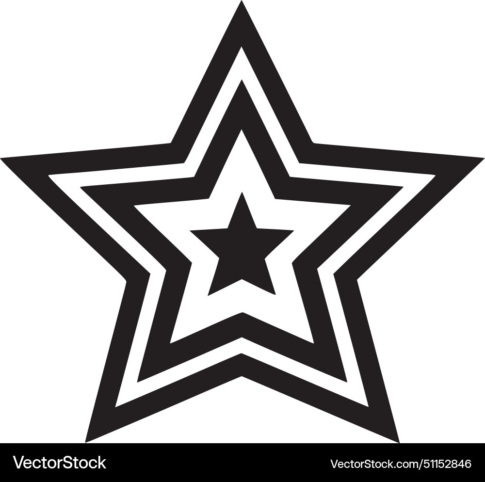 Star - minimalist and flat logo Royalty Free Vector Image
