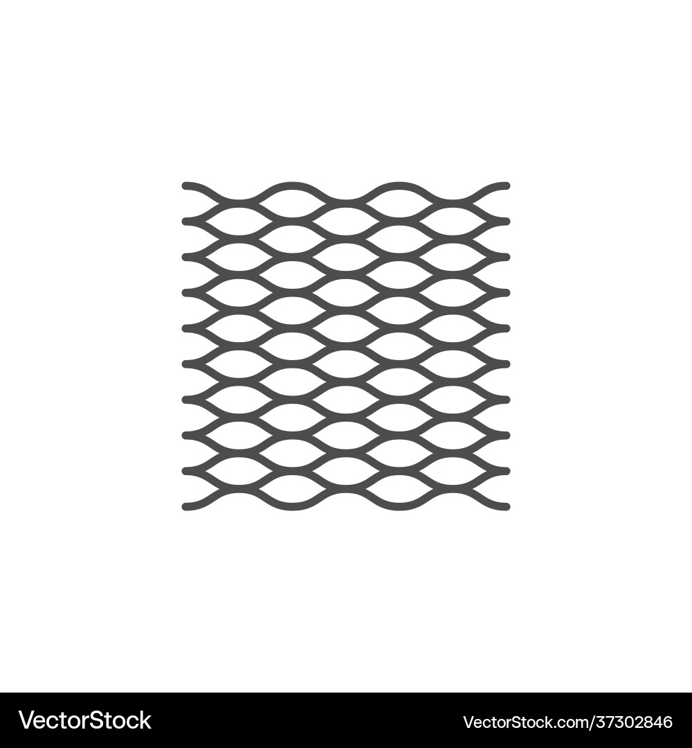 Steel perforated sheet line icon Royalty Free Vector Image