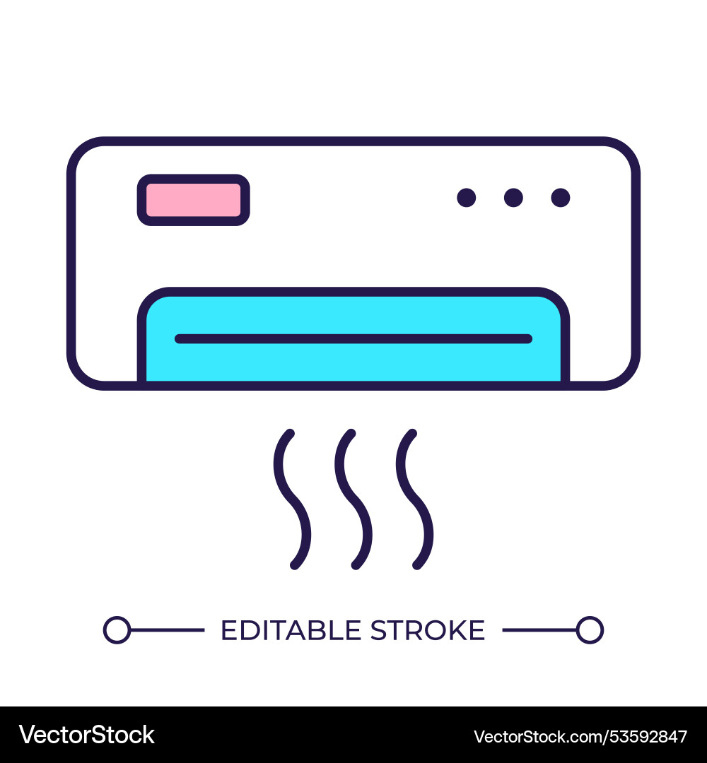 Ac unit rgb color icon Royalty Free Vector Image