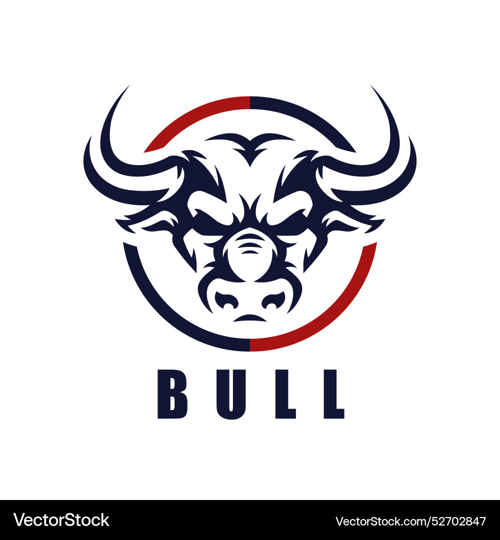Angry bull logo icon Royalty Free Vector Image