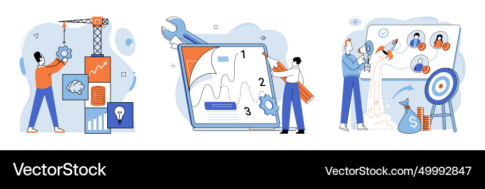 Business development pursuing profession aligned Vector Image