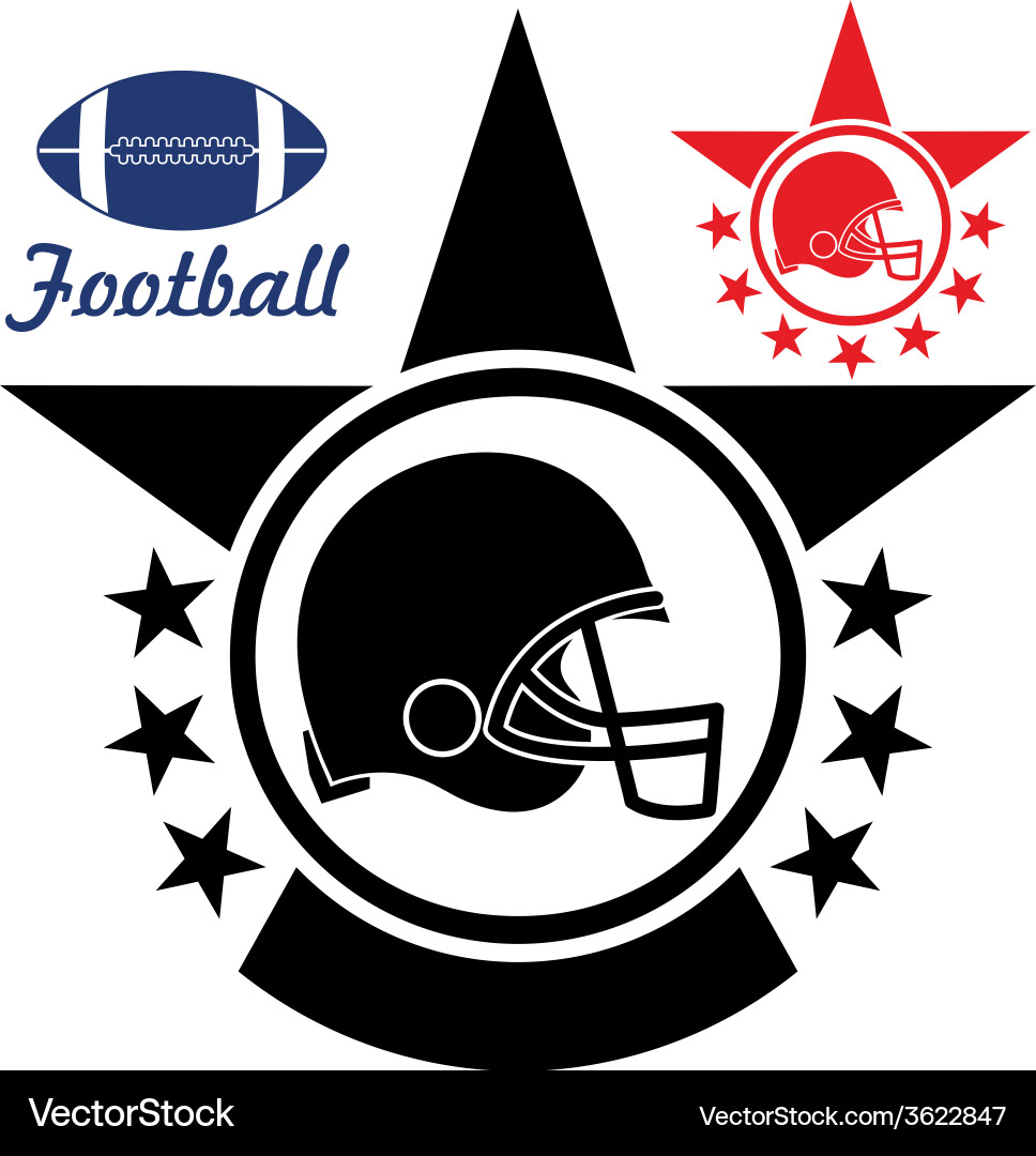 Football Helmet Collection Royalty Free Vector Image