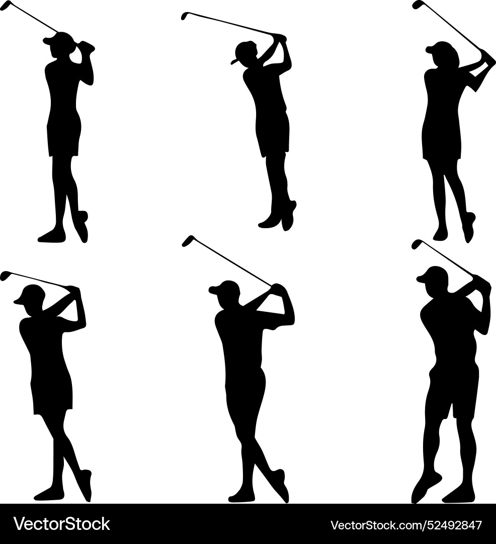 Golf players Royalty Free Vector Image - VectorStock