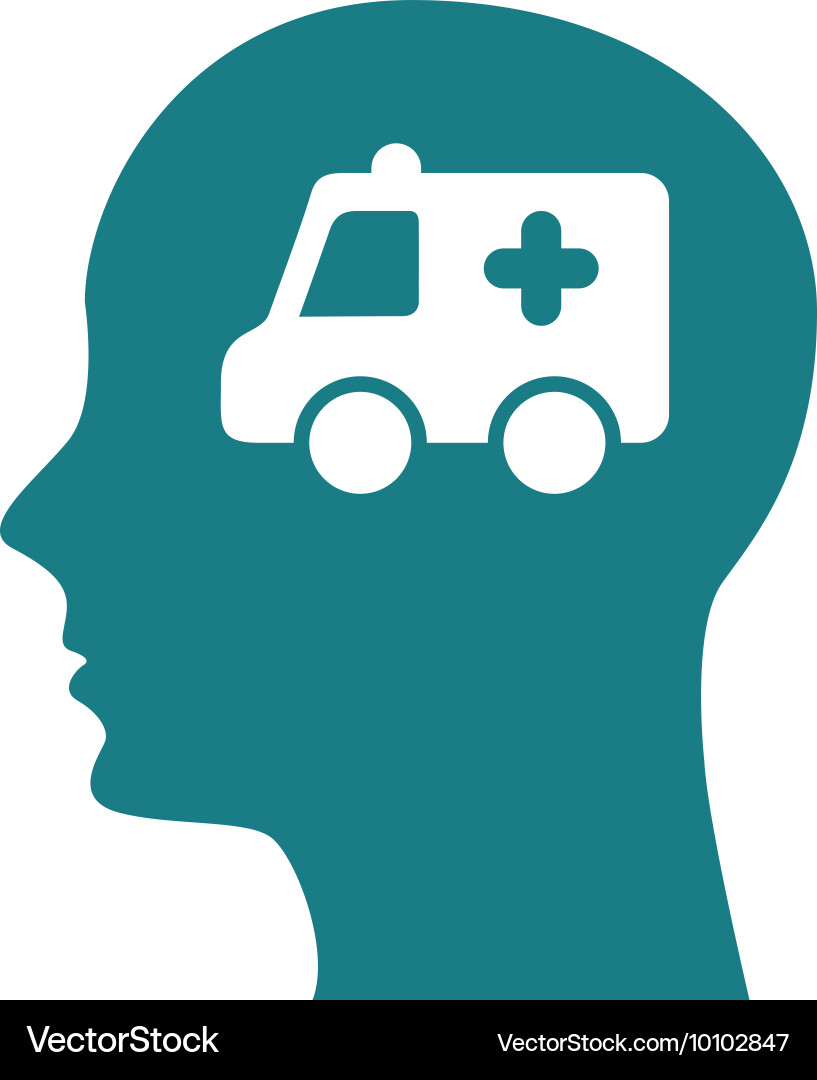 Human profile healthcare icon Royalty Free Vector Image