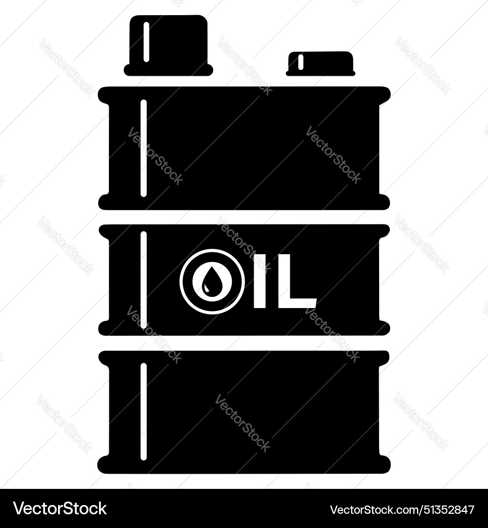 Oil barrel container icon symbol Royalty Free Vector Image