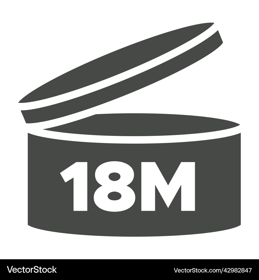 Pao Open Month Symbol - Shelf Life Royalty Free Vector Image