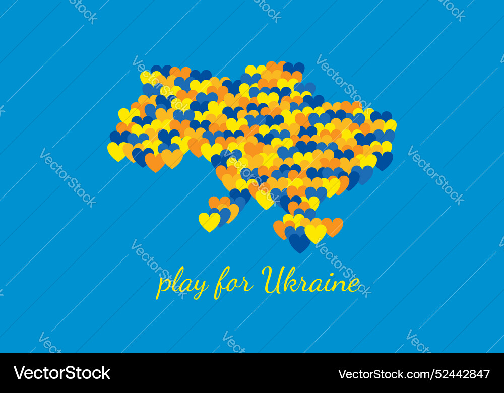 Ukraine Hearts Royalty Free Vector Image - VectorStock