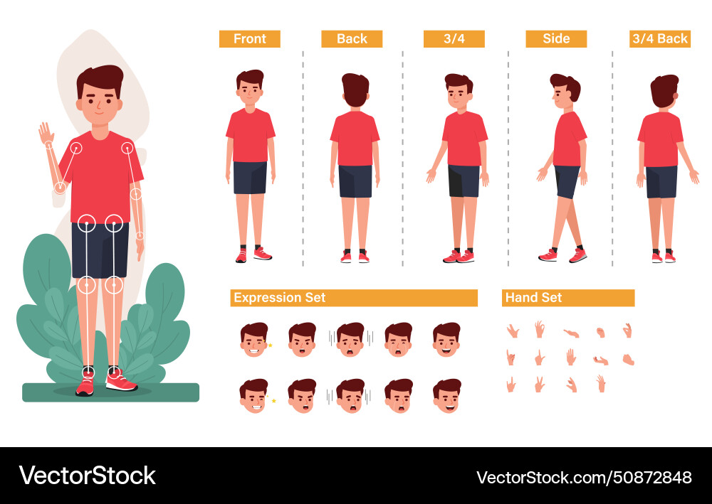 Base character male kid Royalty Free Vector Image