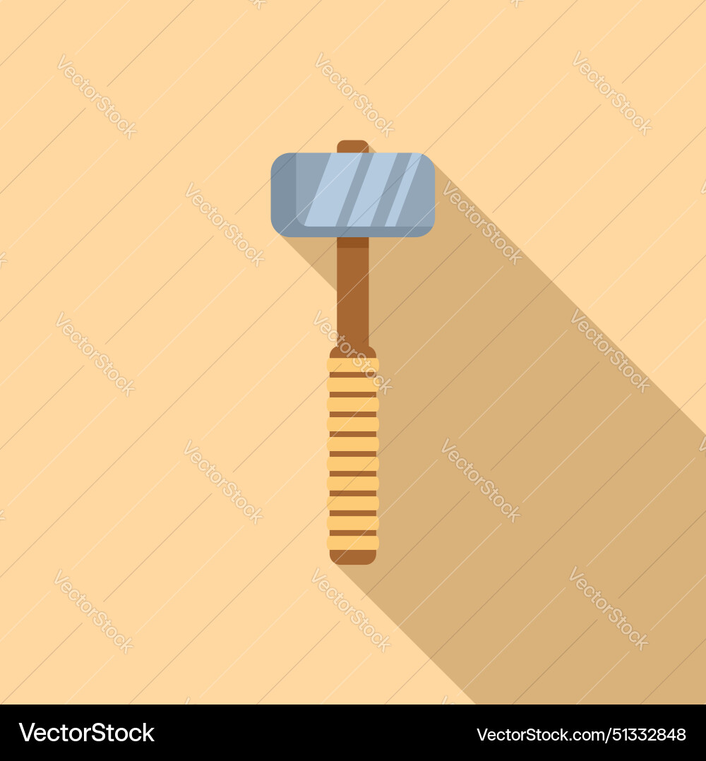 Cartoon hammer icon with shadow Royalty Free Vector Image