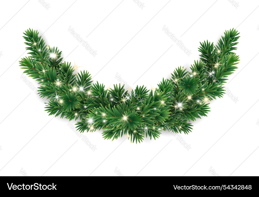 Christmas tree decoration holiday fir Royalty Free Vector
