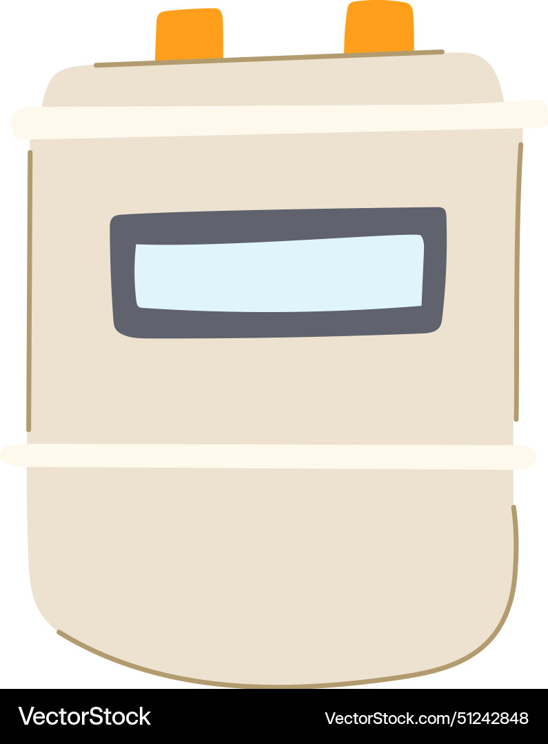 Counter water gas meter cartoon Royalty Free Vector Image