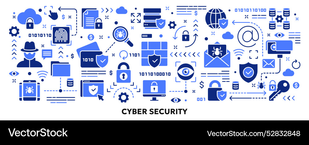 Cyber Security Concepts Royalty Free Vector Image
