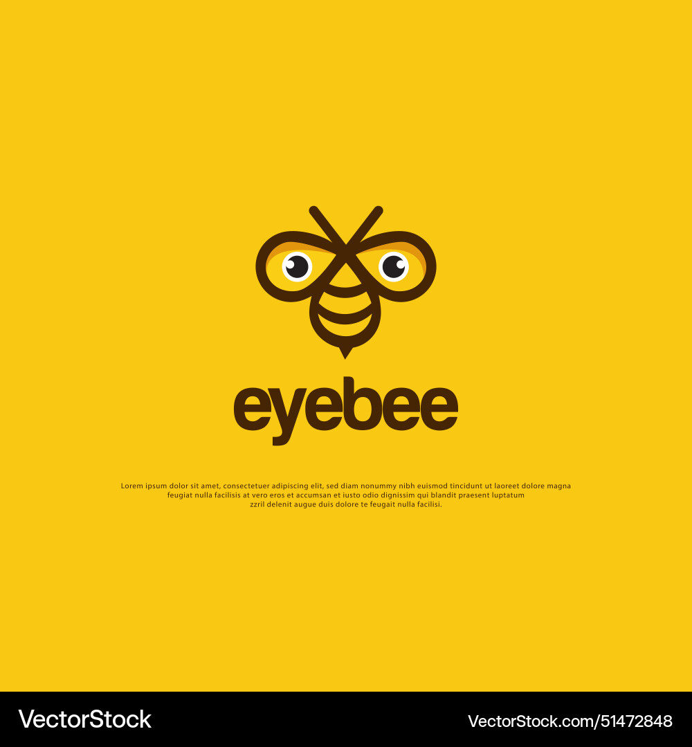 Eye bee logo Royalty Free Vector Image - VectorStock
