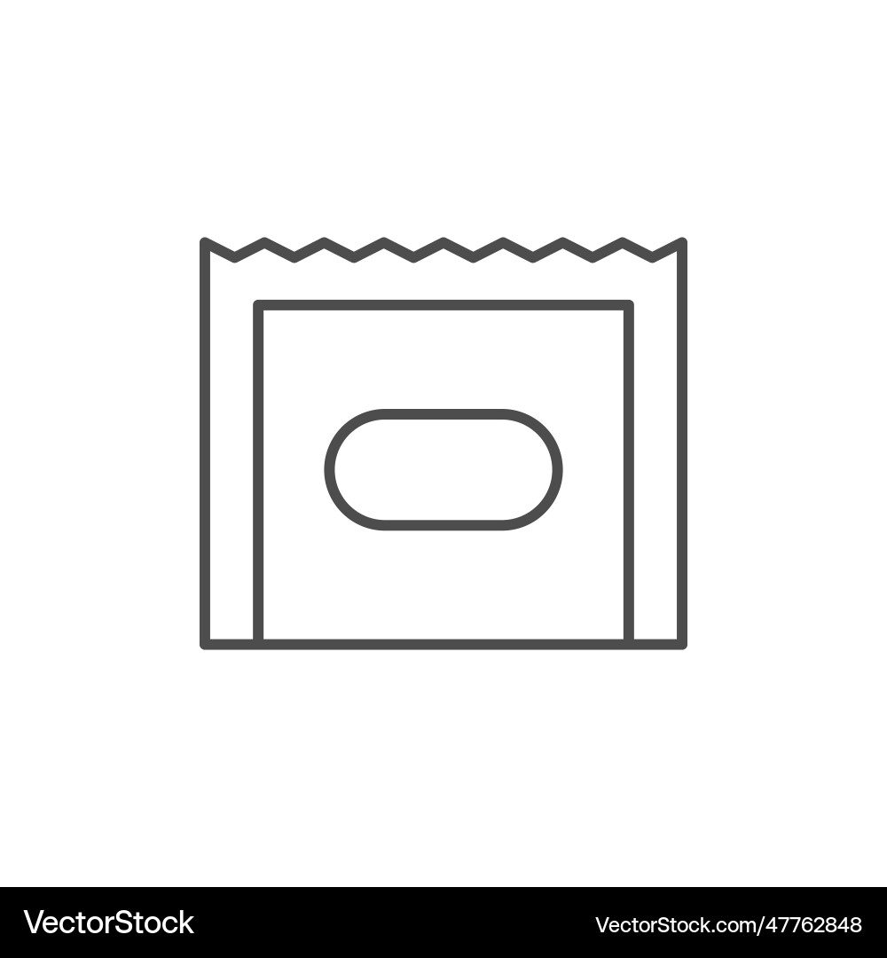 Food package line outline icon Royalty Free Vector Image