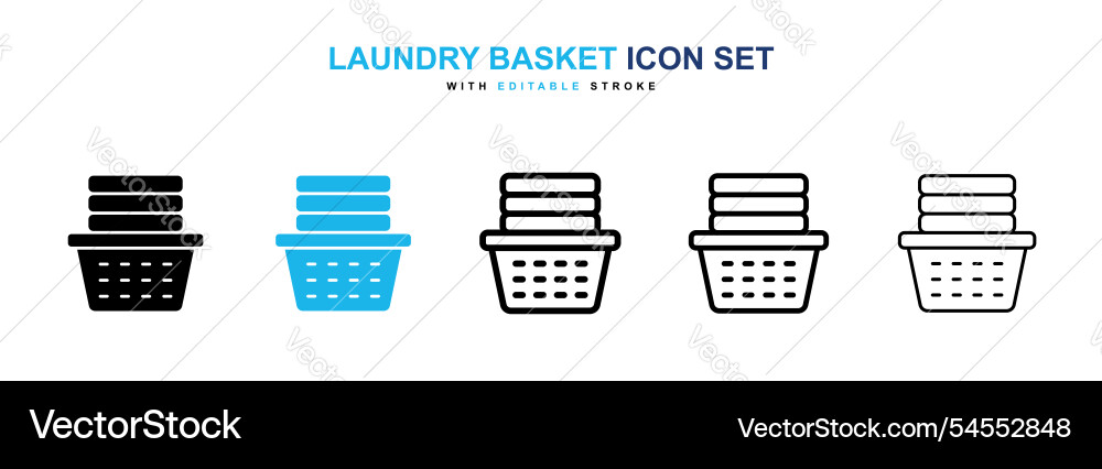 Laundry basket icon Royalty Free Vector Image - VectorStock