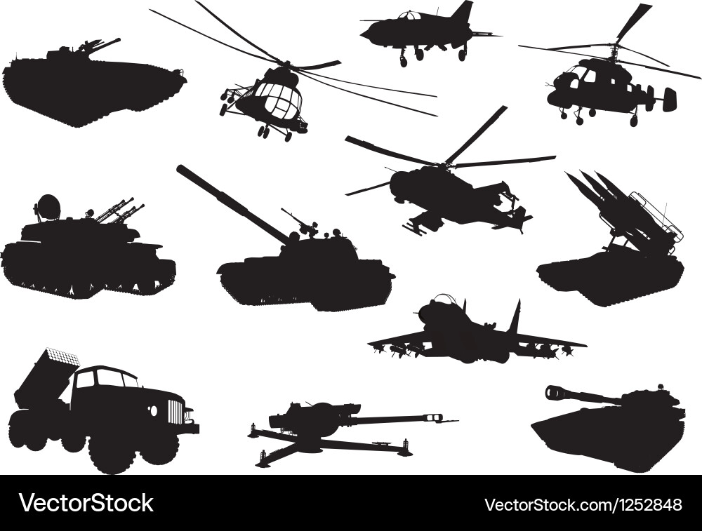 Military set Royalty Free Vector Image - VectorStock