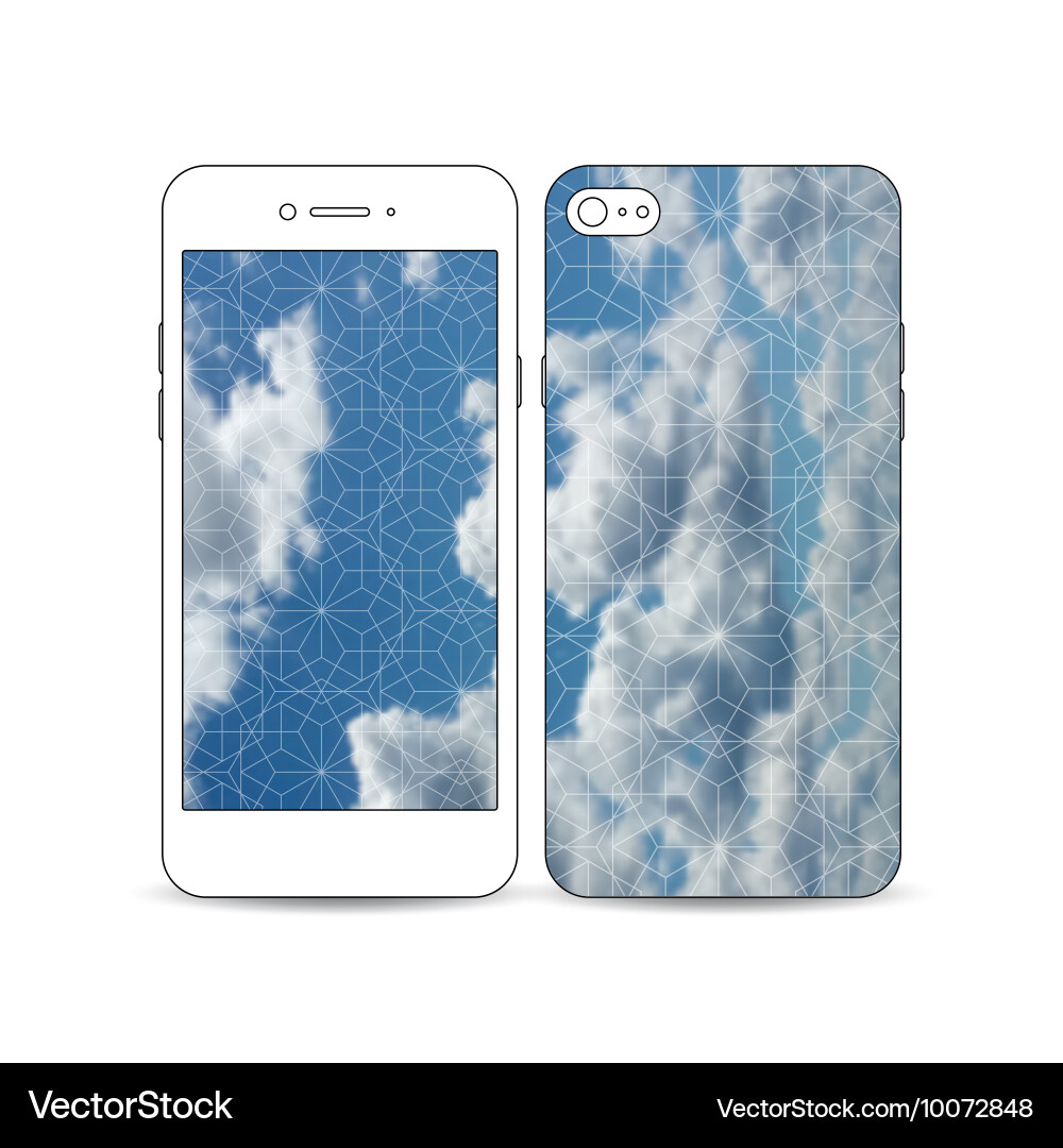 Mobile smartphone with an example of the screen Vector Image