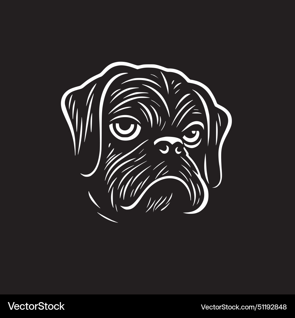 Pug - high quality logo ideal for t-shirt Vector Image