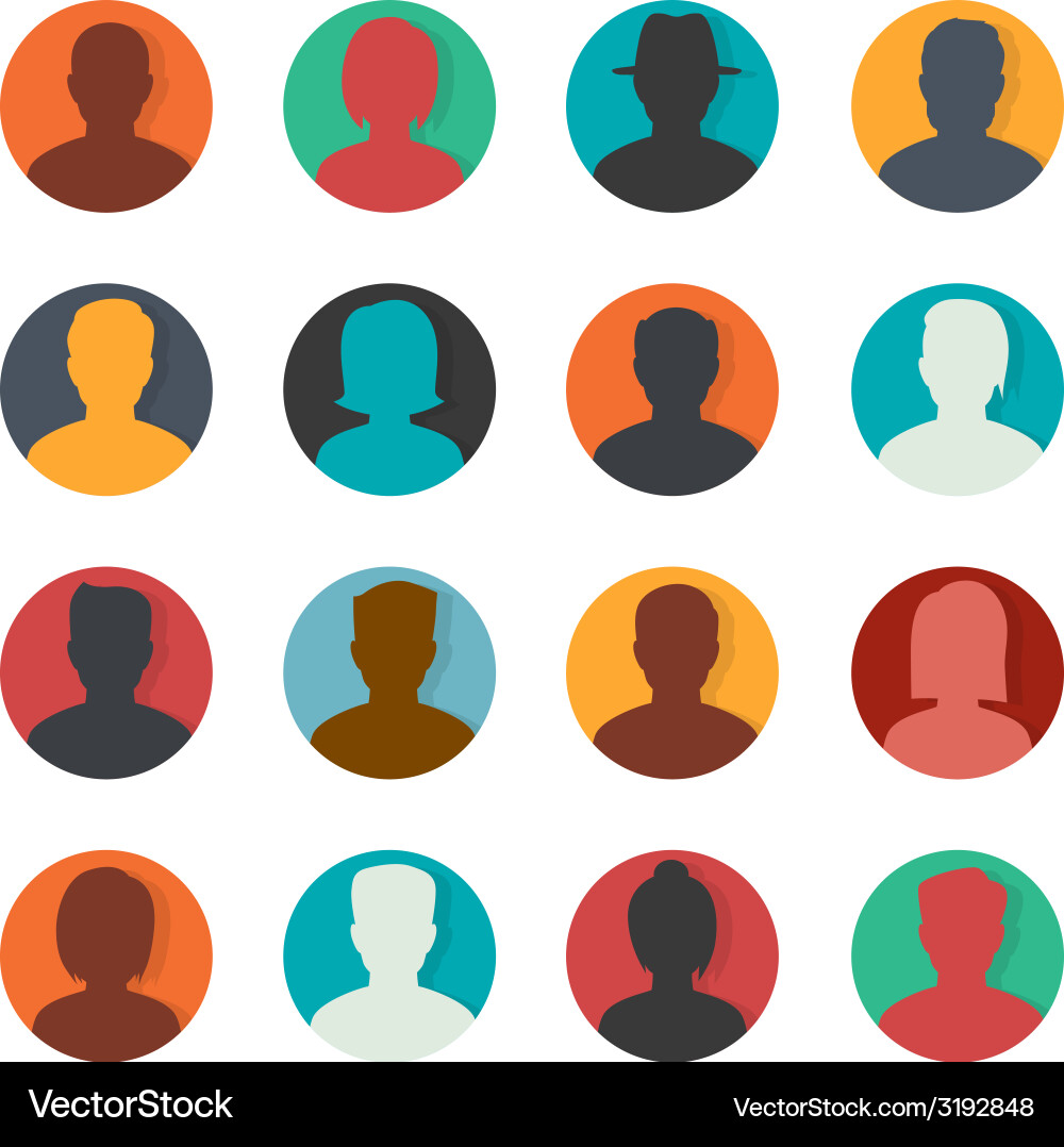Set of avatar Royalty Free Vector Image - VectorStock