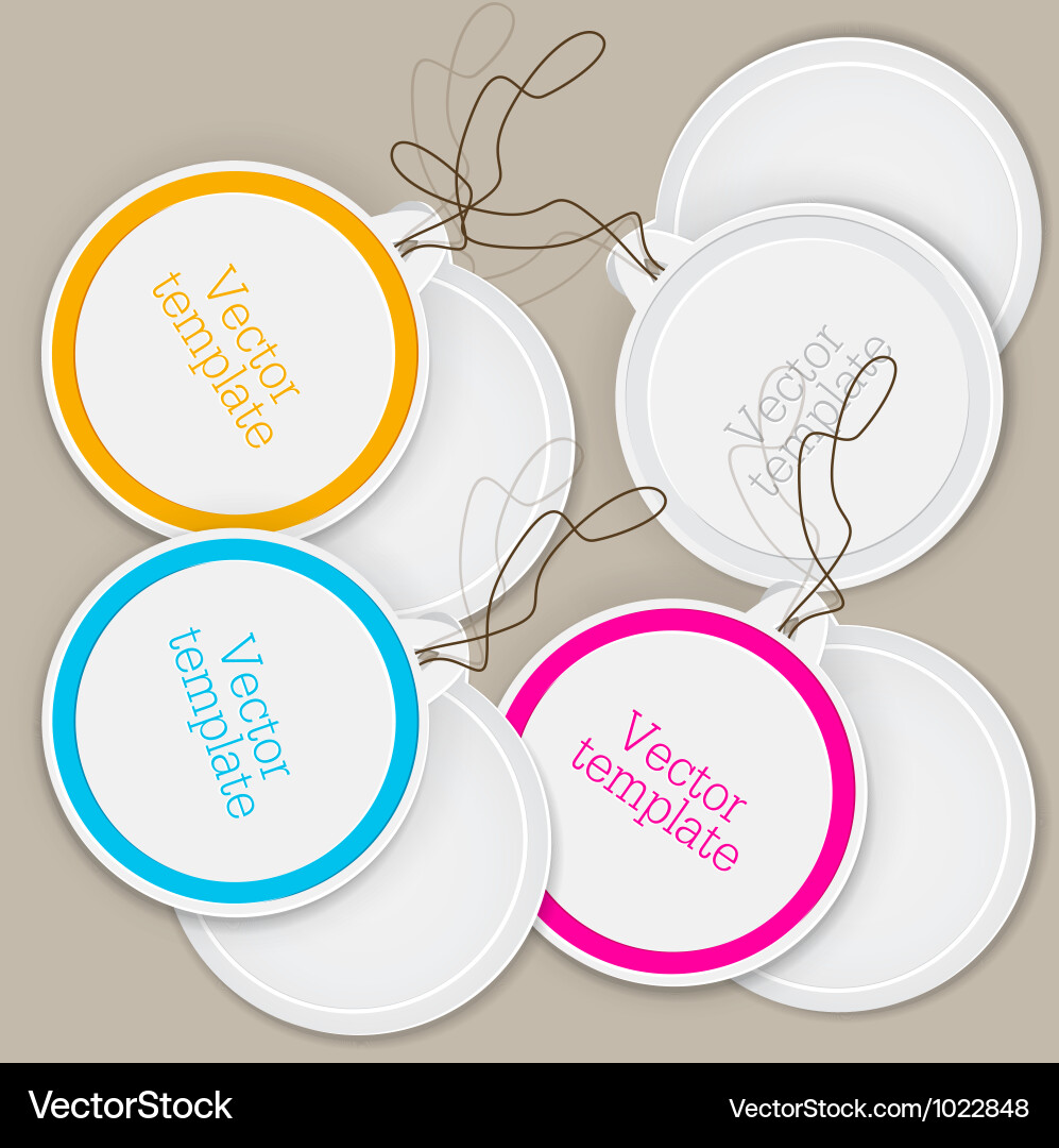 Set of bubbles stickers labels tags template Vector Image
