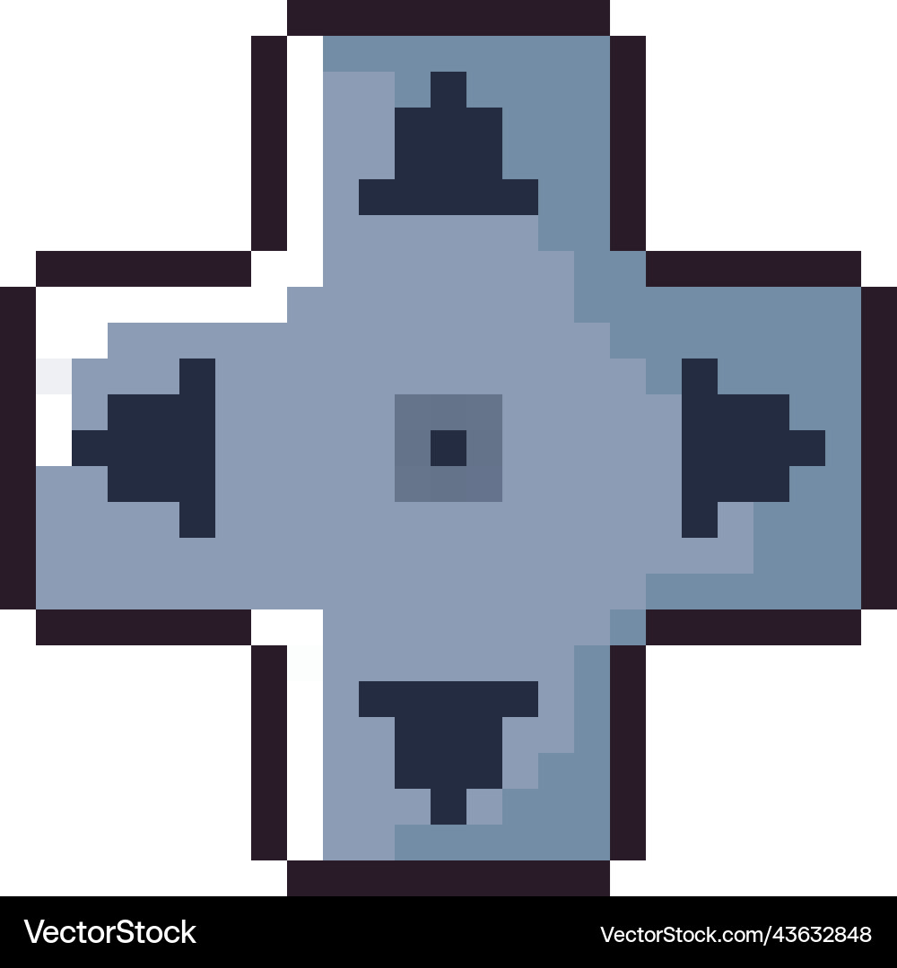 Video game buttons pixel art Royalty Free Vector Image