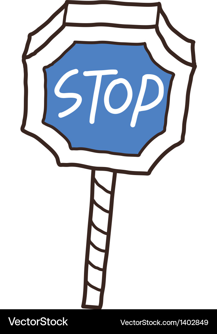 Ein Stoppzeichenständer Lizenzfreies Vektorbild